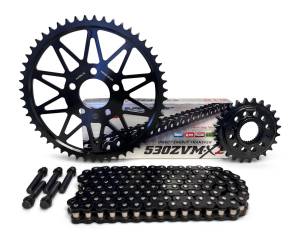HARLEY Chain Conversion Kit - Steel Sprocket Set with Choice of Chain ...